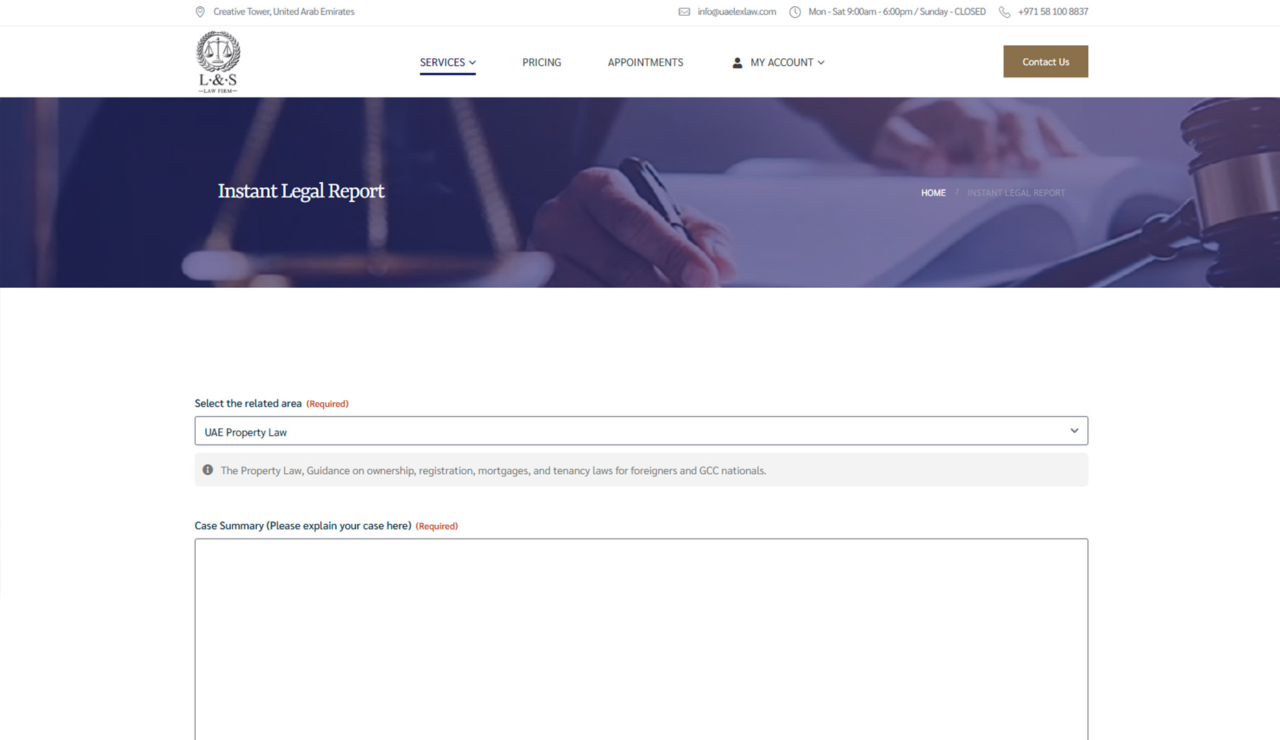 Instant Legal Report – L&S LAW FIRM FZ LLE